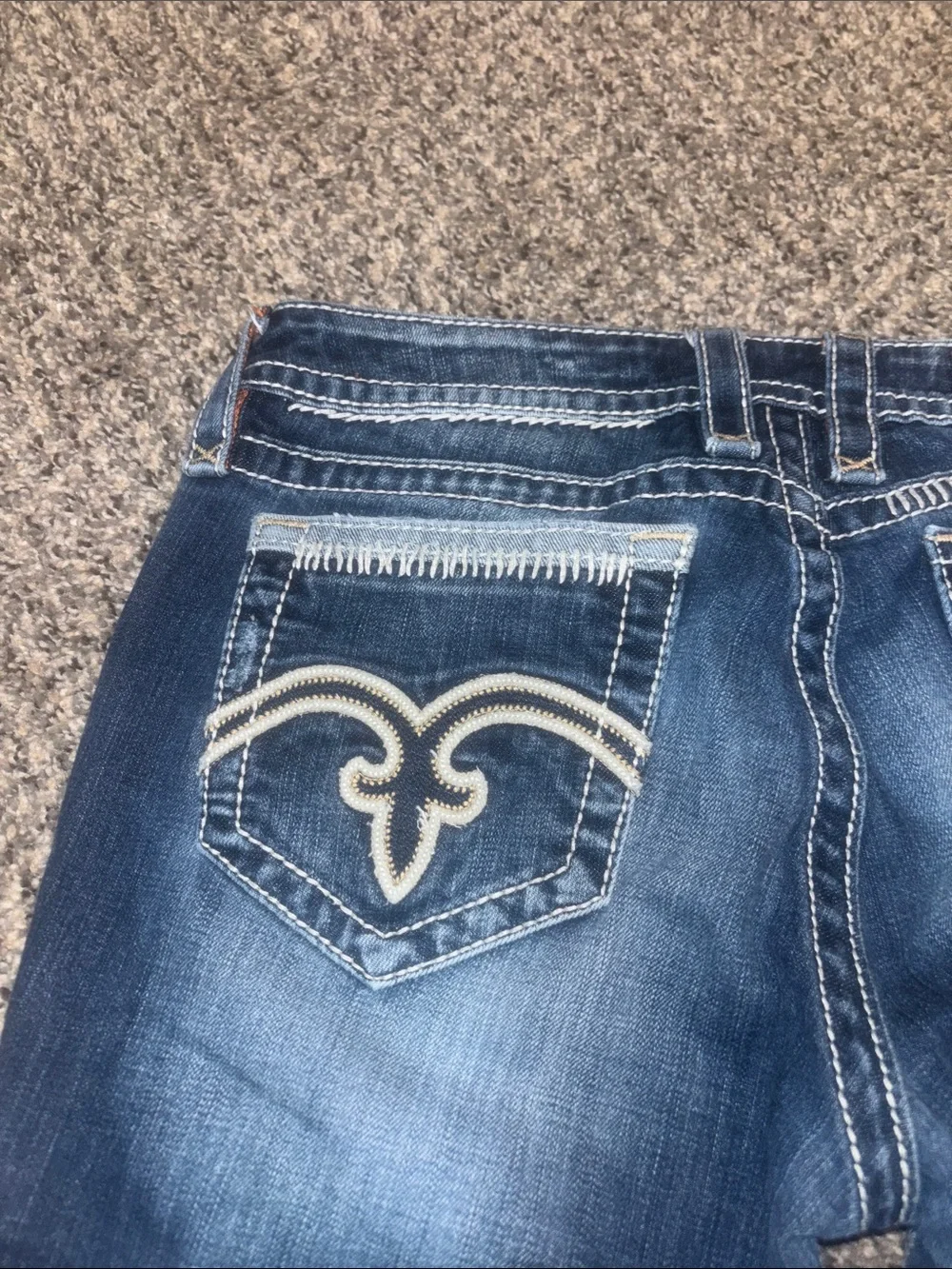 Rock Revival | Jeans | Rock Revival Blue Washed Denim Capri With ...
